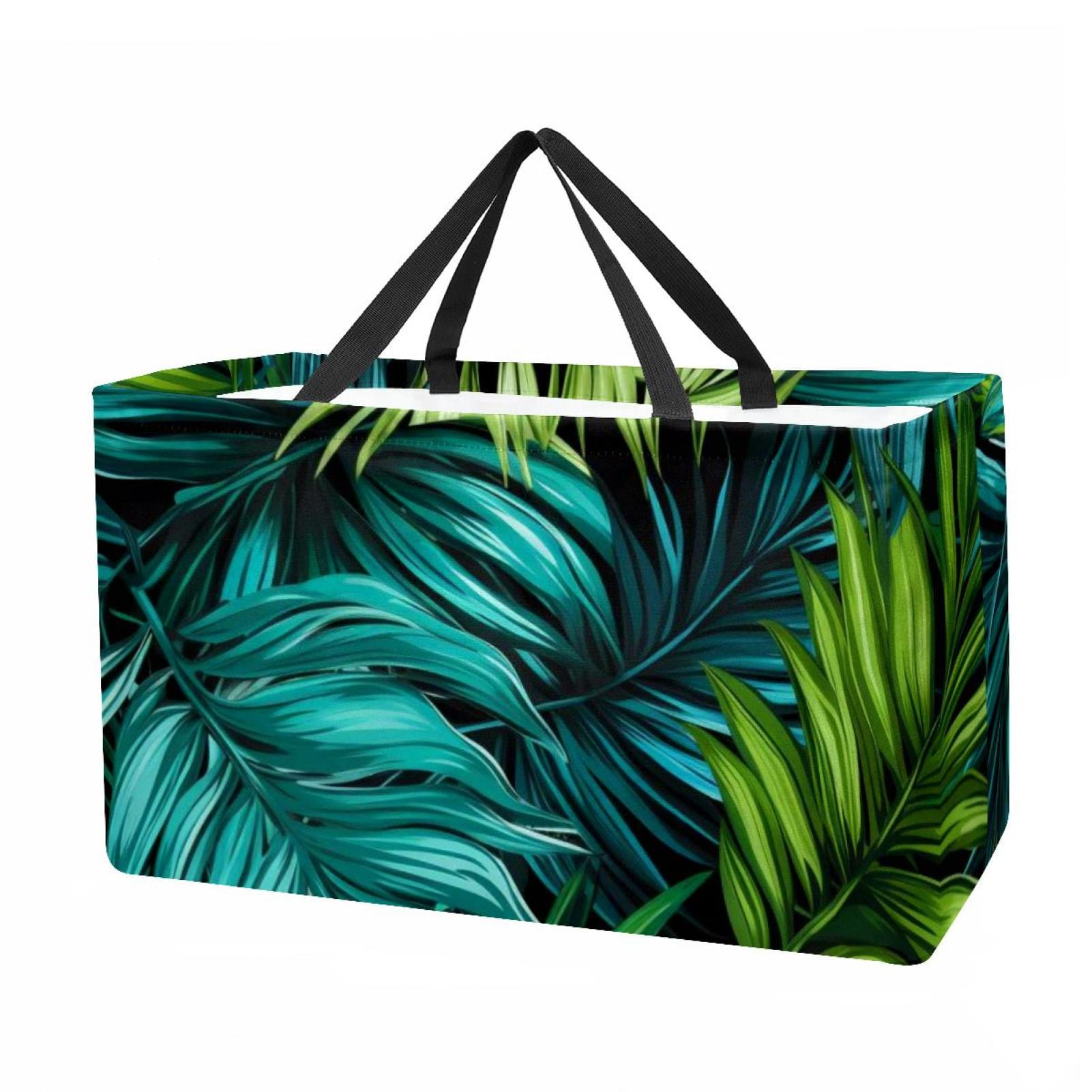 Tropical Jungle Palm Leaves Large Foldable Oxford Cloth Storage Bins ...