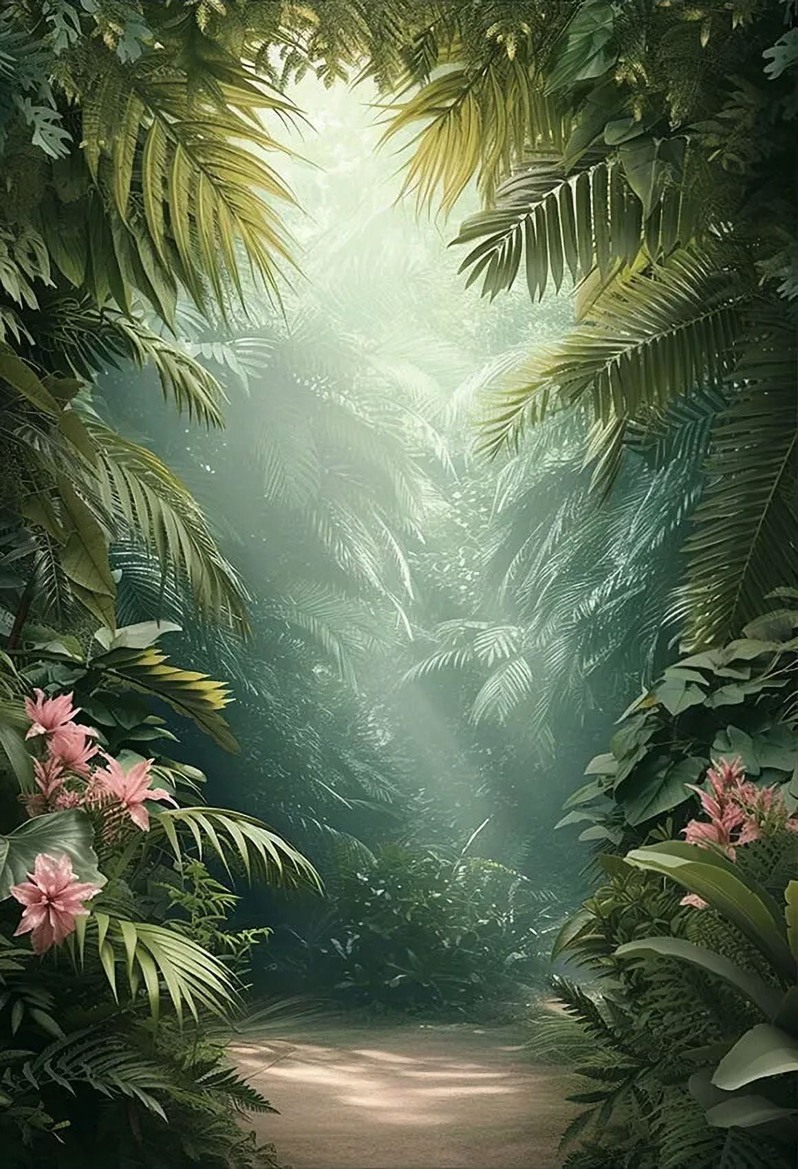 Tropical Jungle Palms Adult Birthday Party Wedding Maternity Portrait r ...