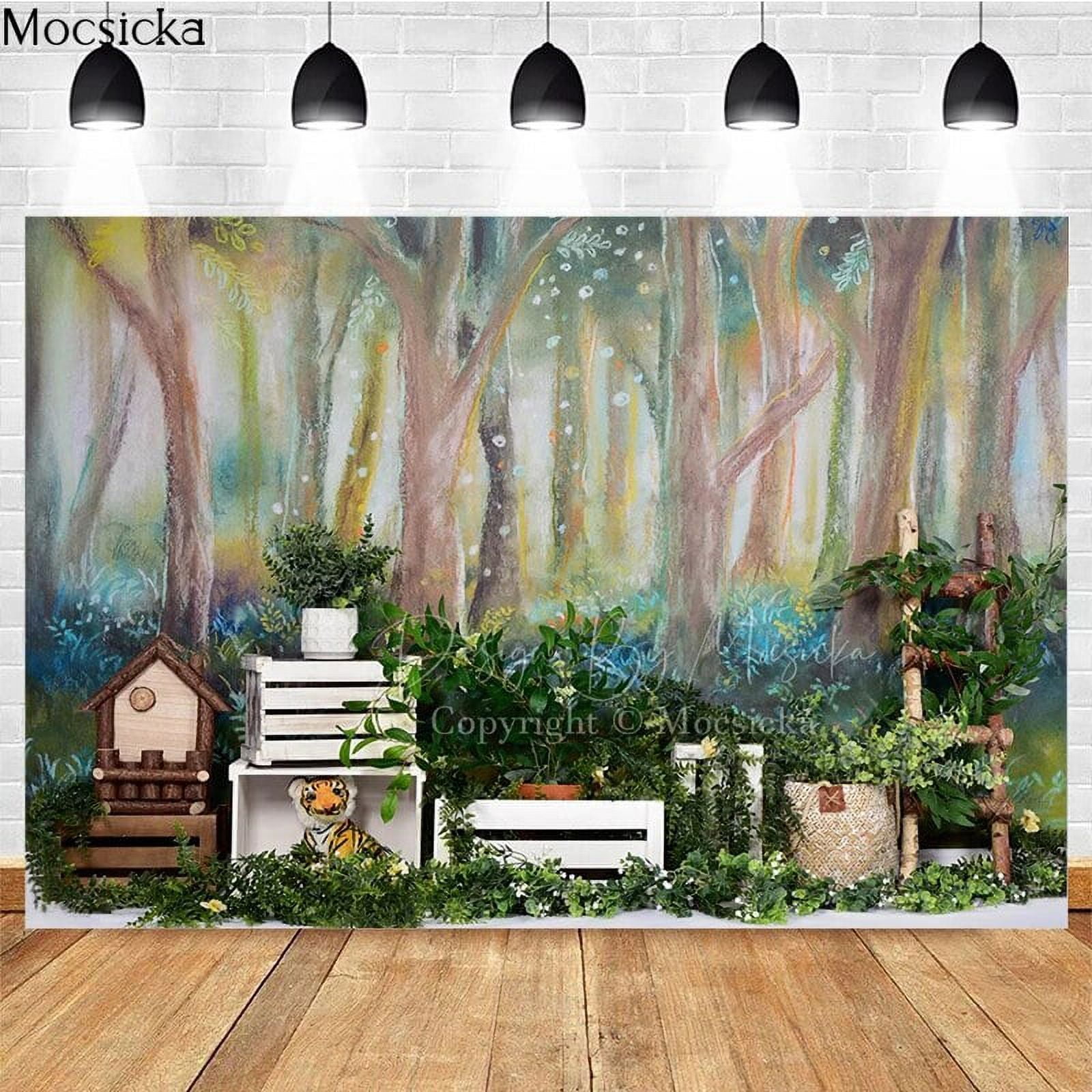 Tropical Jungle Photography Background Tiger Wooden Box Decoration ...