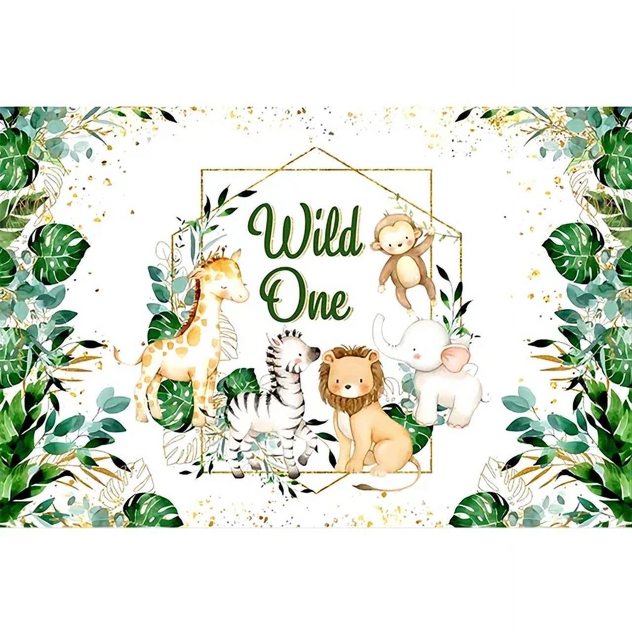 Tropical Jungle Safari Photography Backdrops Forest Animal Wild One ...