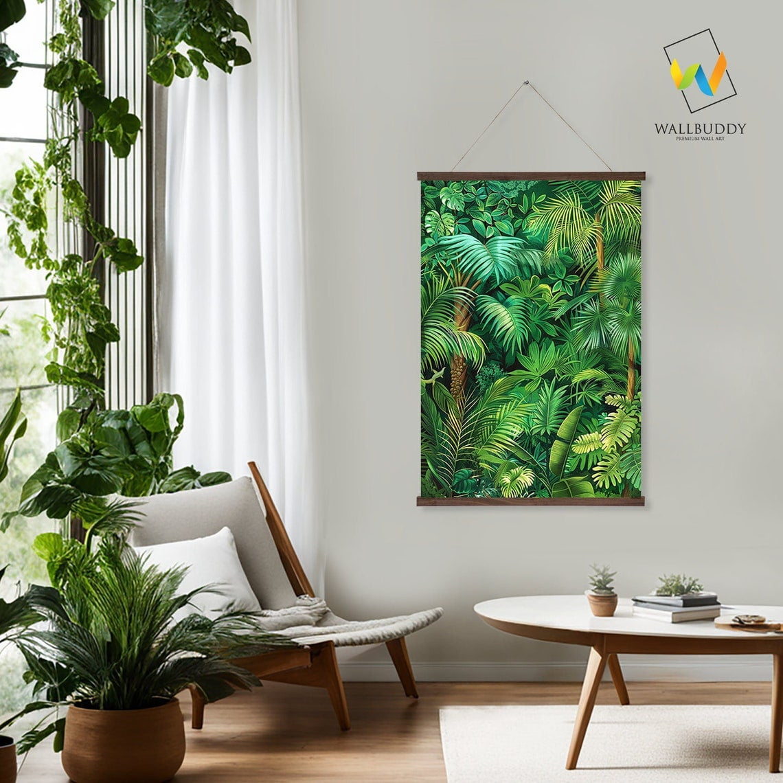 Tropical Jungle Wall Hanging - Nature-Inspired Greenery Botanical Art ...