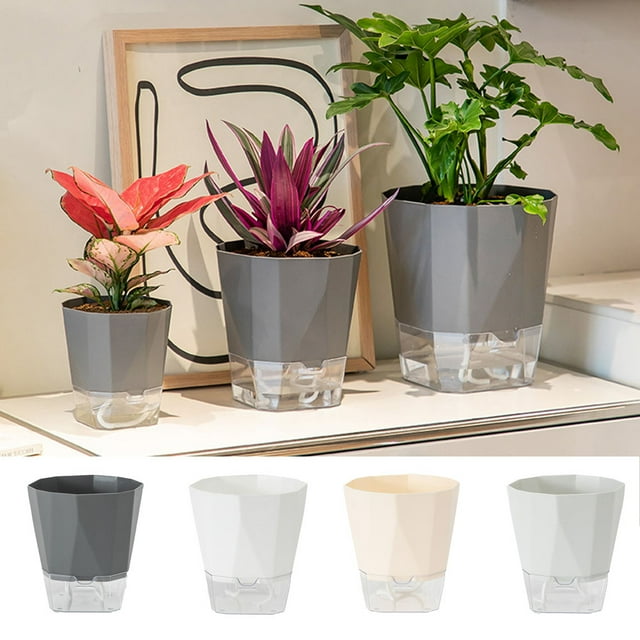 Tropical Leaf 13.5cm x 21.5cm x 23cm Black Wick Rope Flower Pot with ...