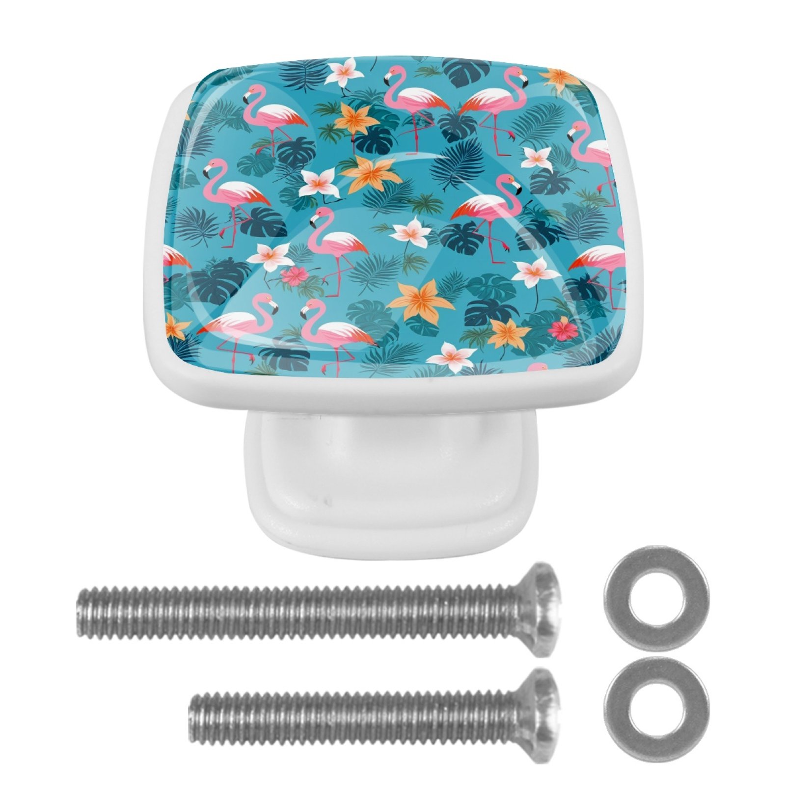 Tropical Leaf Flamingo Cabinets Door and Drawers Knobs Pulls,Furniture ...