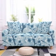 Tropical Leaf Flower Pattern Sofa Cover Elastic Dustproof and Wrinkle ...