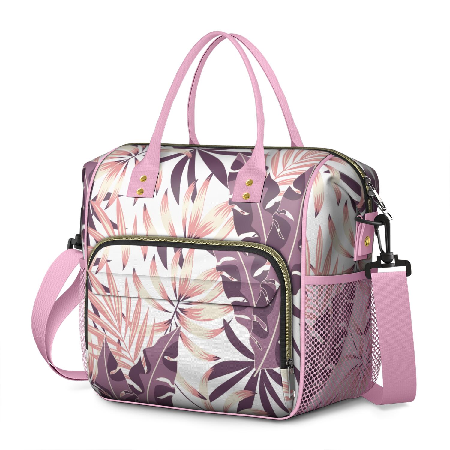 Tropical Leaf Leakproof Insulated Lunch Box – Large Capacity Dual ...