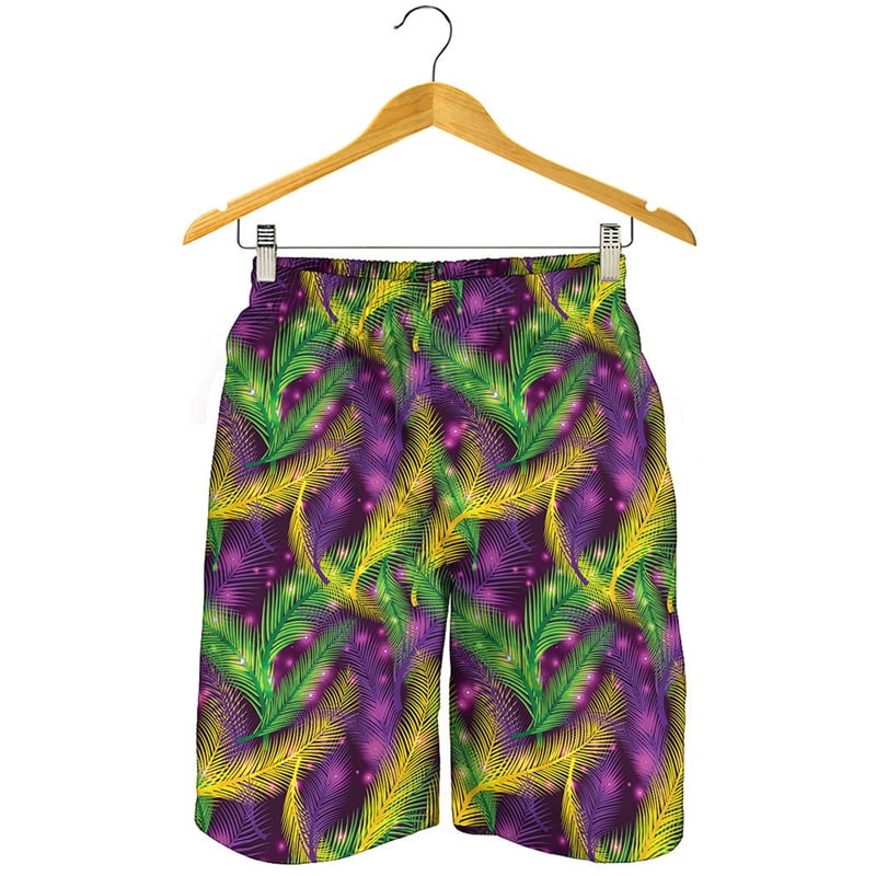 Tropical Leaf Plants Hawaii Beach Man Swimsuit Shorts Men 3D Printed ...