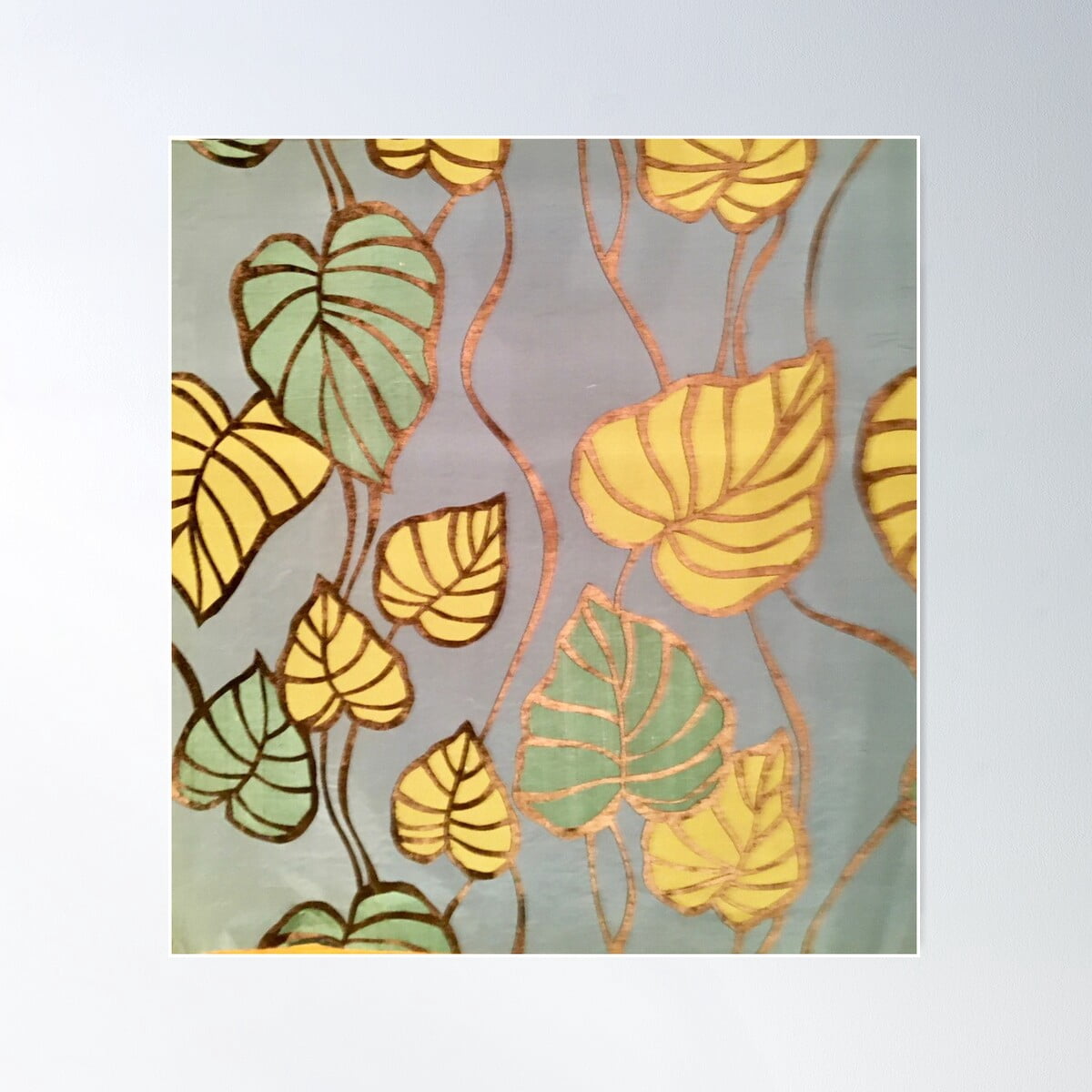 Tropical Leaf Poster Wall Art, Modern Wall Decor For Living Room ...