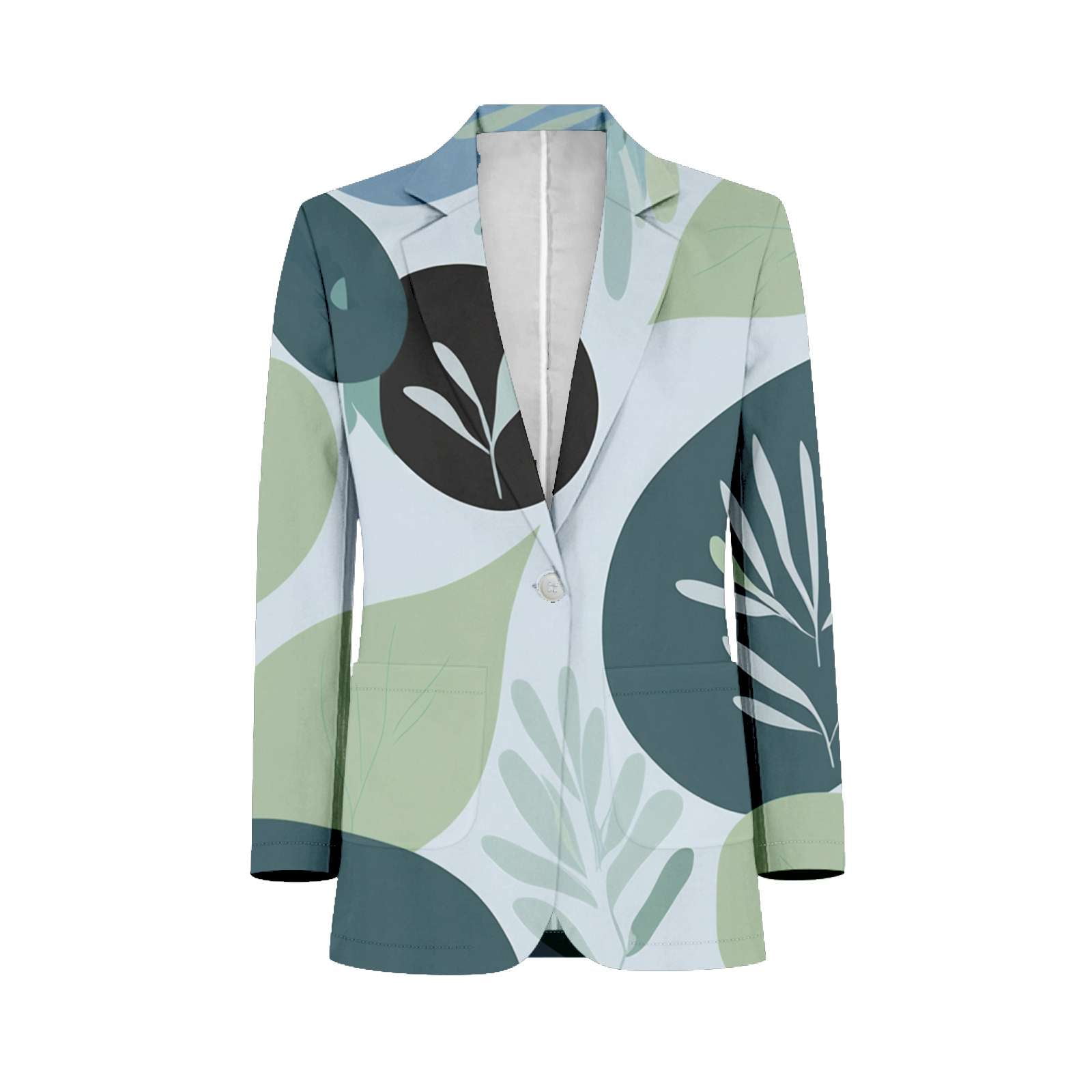Tropical Leaf Print Design Mens Suits Shawl Collar Slim Fit Suit Mens ...