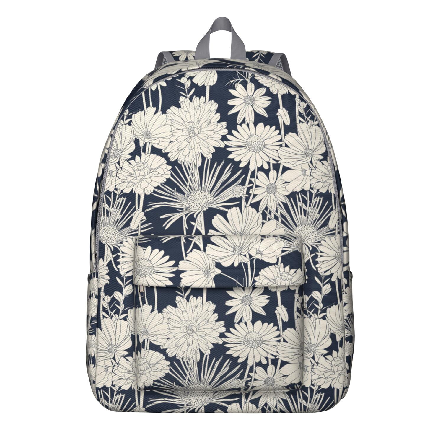Tropical Leaves Backpack - Waterproof Floral School Bag with Exotic ...