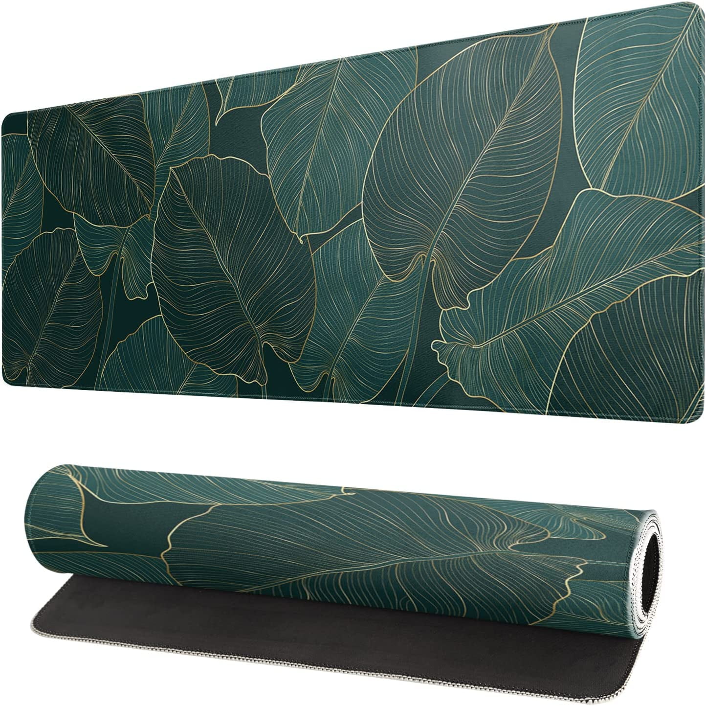 Tropical Leaves Extended Mouse Pad, XL Gaming Mouse Pads, Large Big ...