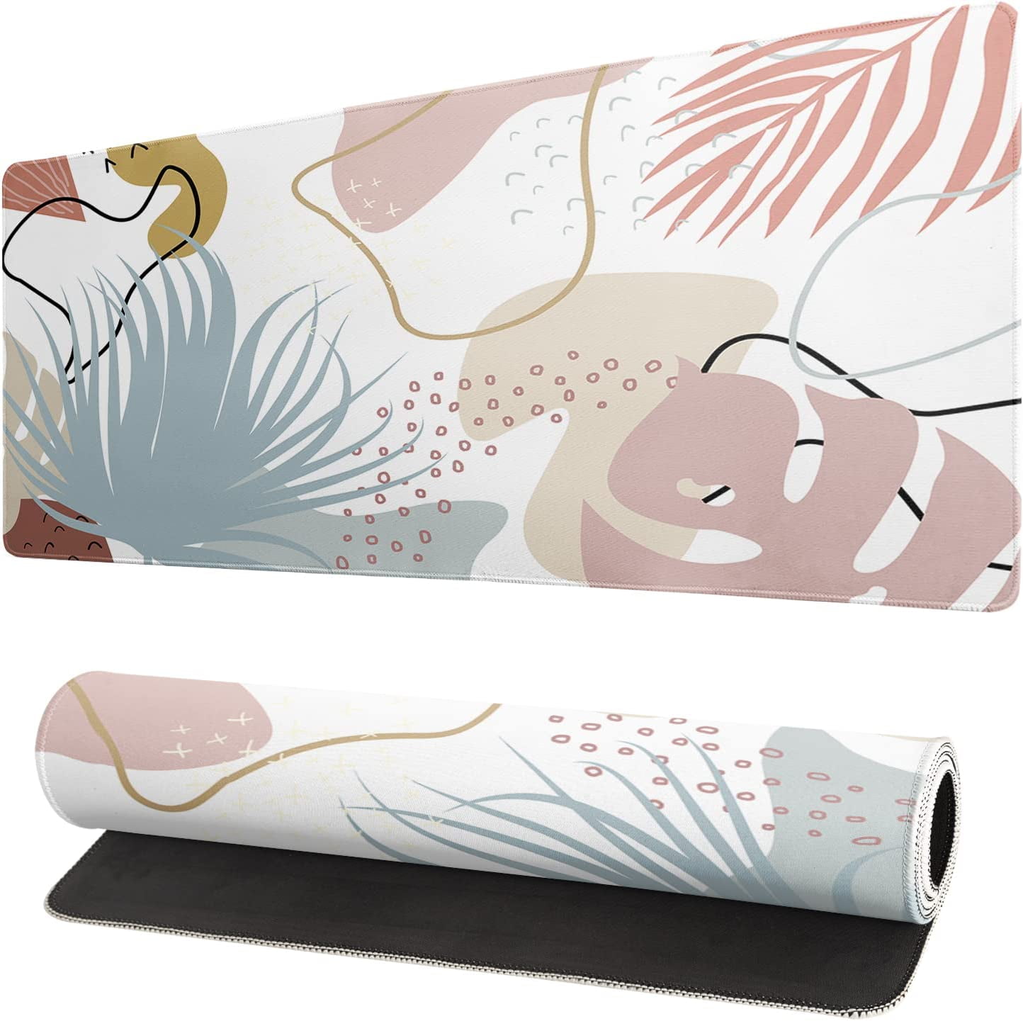 Tropical Leaves Extended Mouse Pad, XL Gaming Mouse Pads, Large Big ...