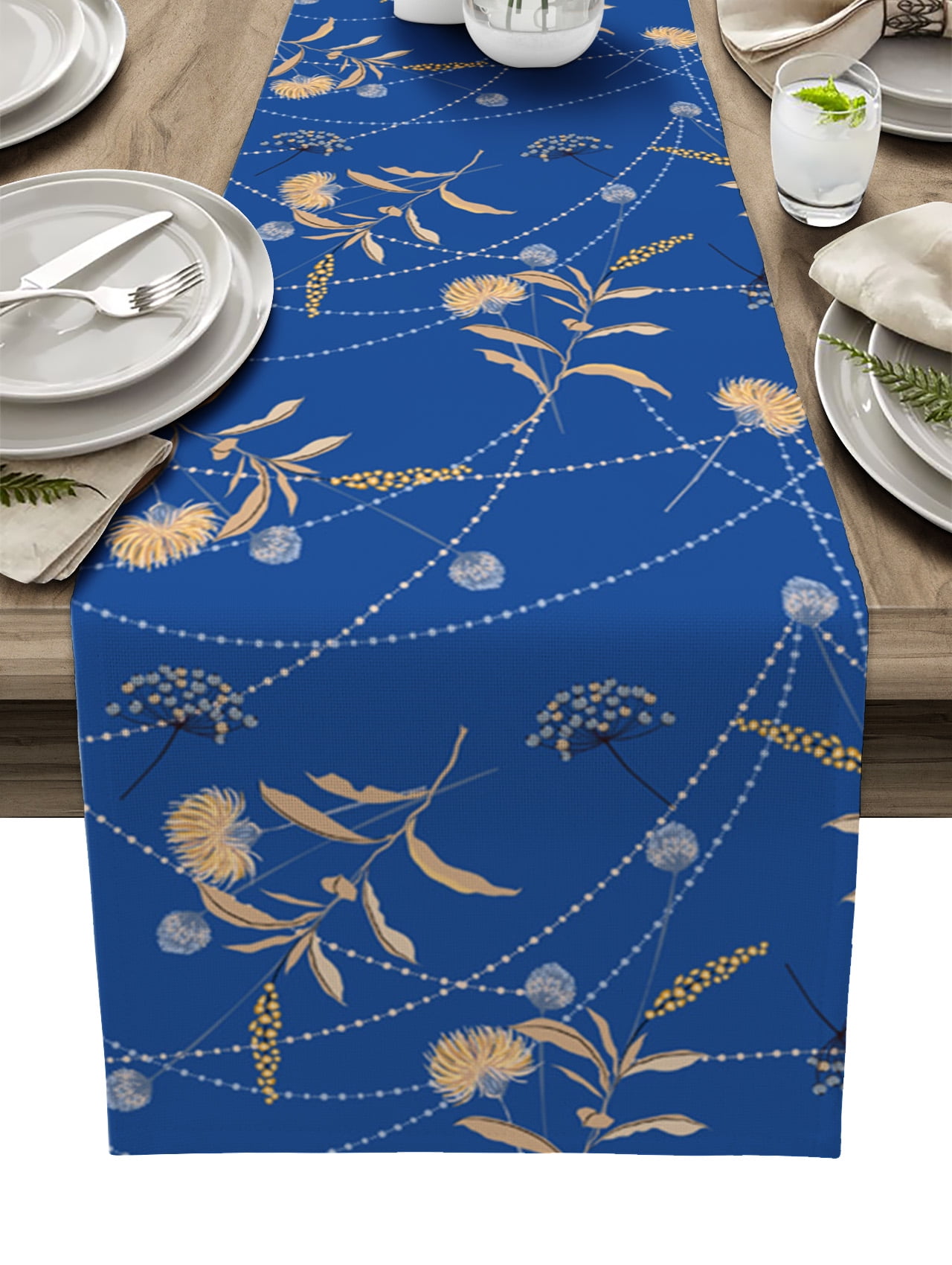 Tropical Leaves Green Palm Leaves Modern Table Runners Cloth Holidays ...