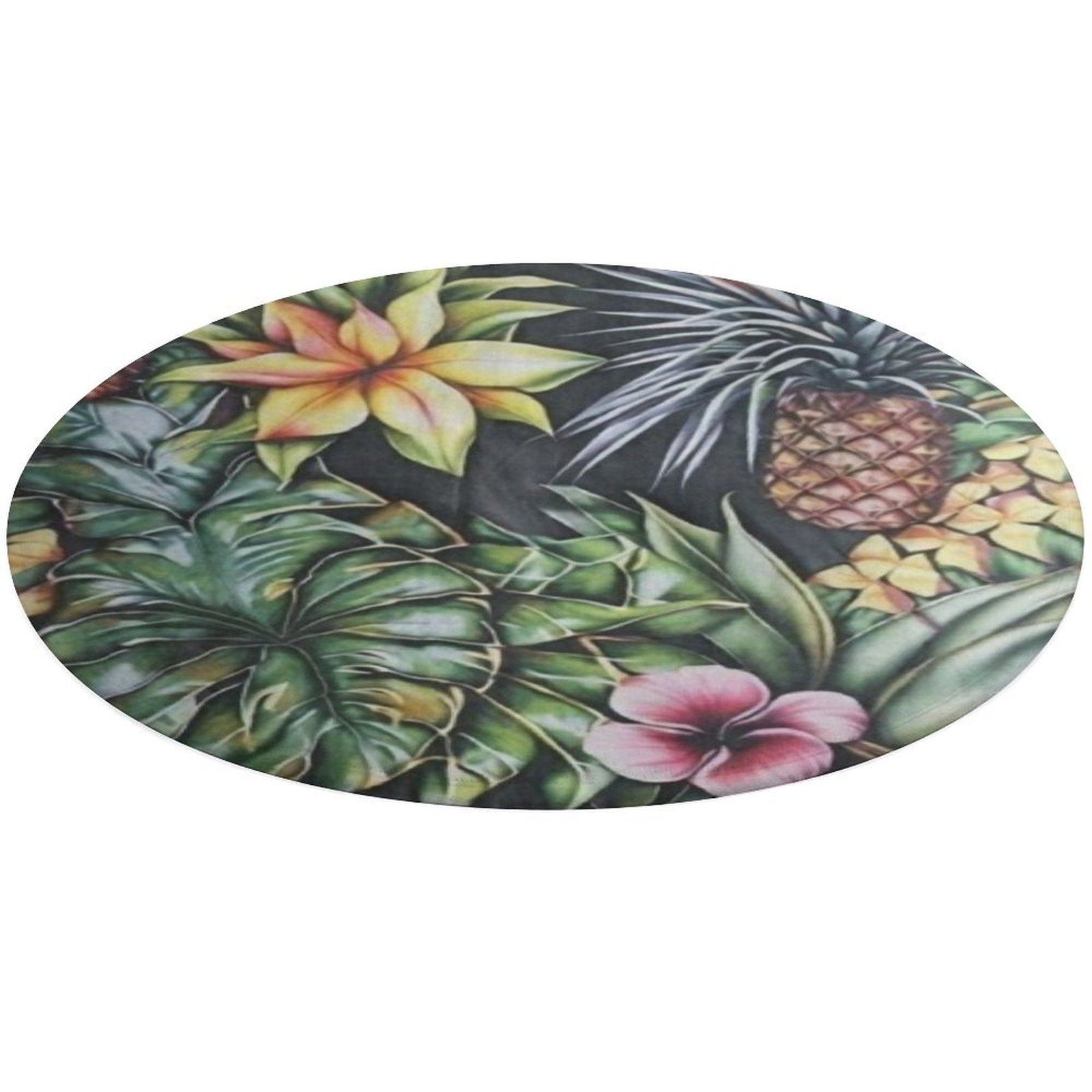 Tropical Leaves Round Carpet Living Room Carpet Modern And Stylish ...