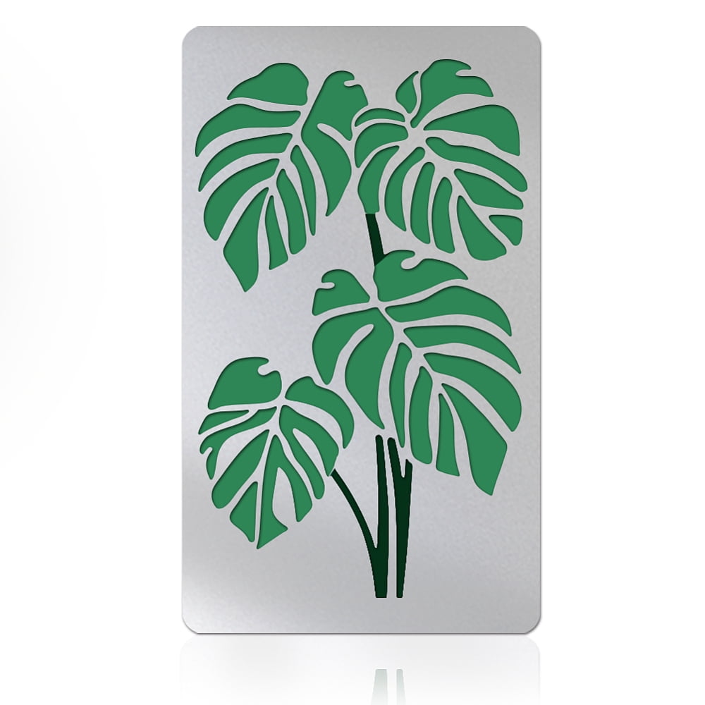 Tropical Leaves Stencil Metal Stencil for Wood Burning Stainless Steel ...