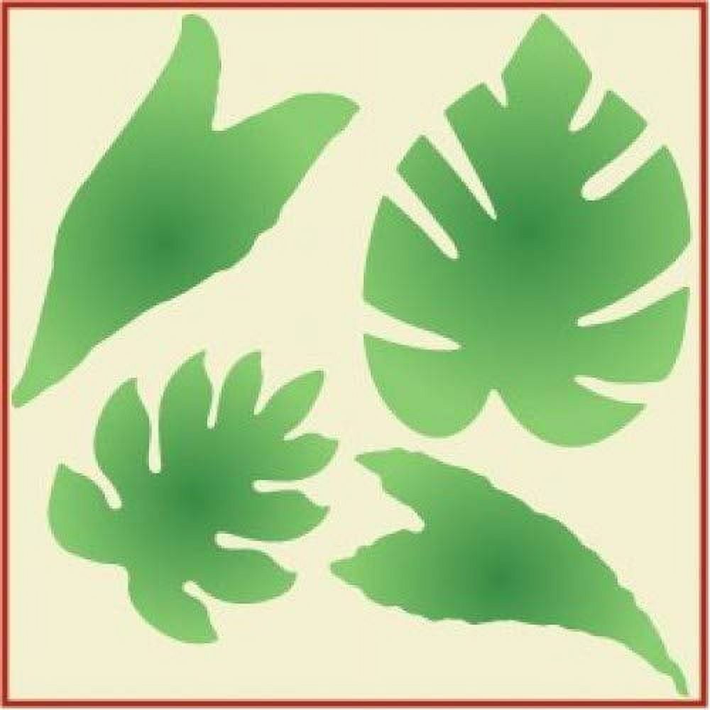 Tropical Leaves Stencil Set -Set of 4-Tropical Reusable Mylar Home ...