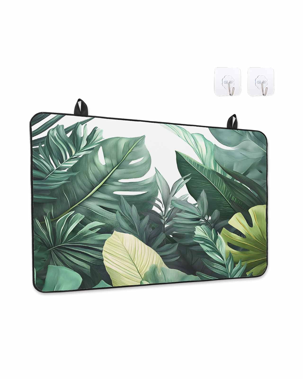 Tropical Leaves Stove Top Covers for Electric Stove, Kitchen Glass ...
