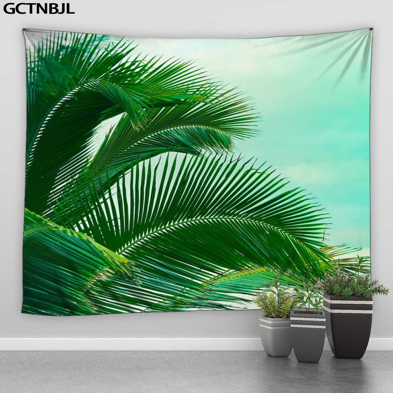 Tropical Leaves Tapestry Wall Hanging Green Banana Leaf Wall Tapestries ...