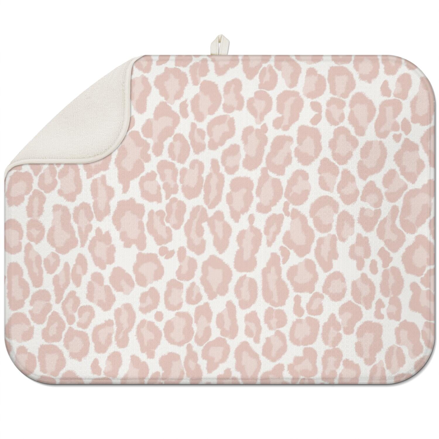 Tropical Leopard Pattern Dish Mat – Exotic Animal Print Design, Vibrant ...