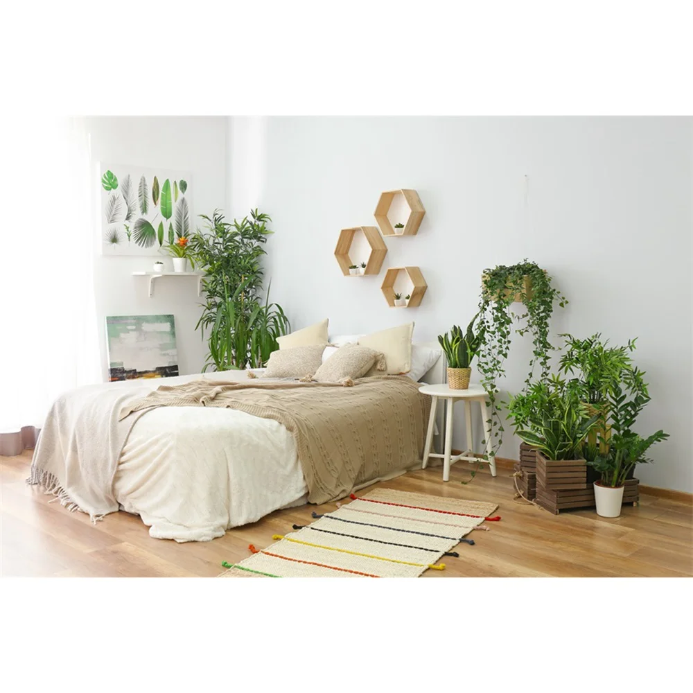 Tropical Living Room Backdrop Photography Spring Grass Wallpaper ...