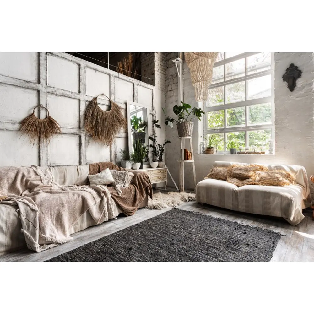 Tropical Living Room Backdrop Photography Spring Grass Wallpaper ...