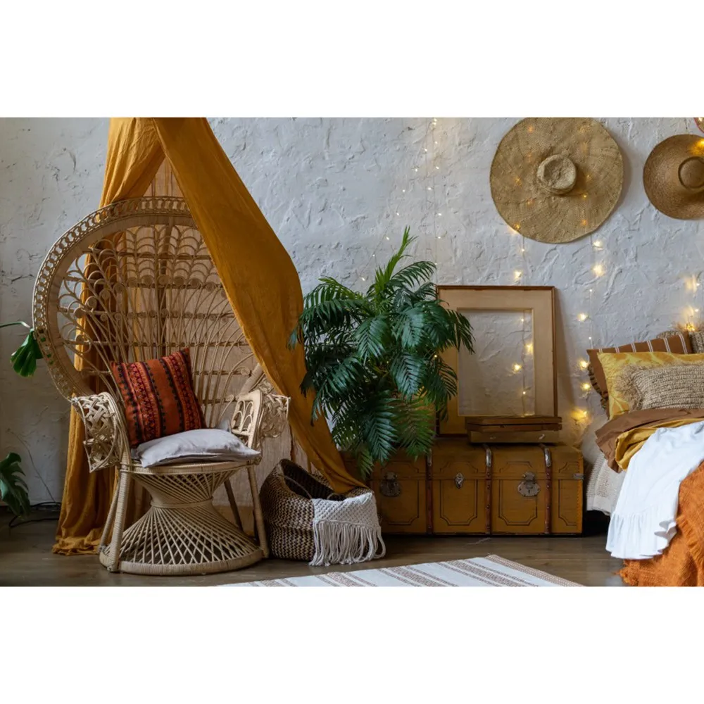 Tropical Living Room Backdrop Photography Spring Grass Wallpaper ...