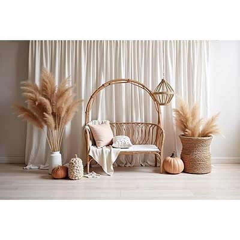 Tropical Living Room Photo Backdrop Bohemian Sofa Bch Chair Drapes ...