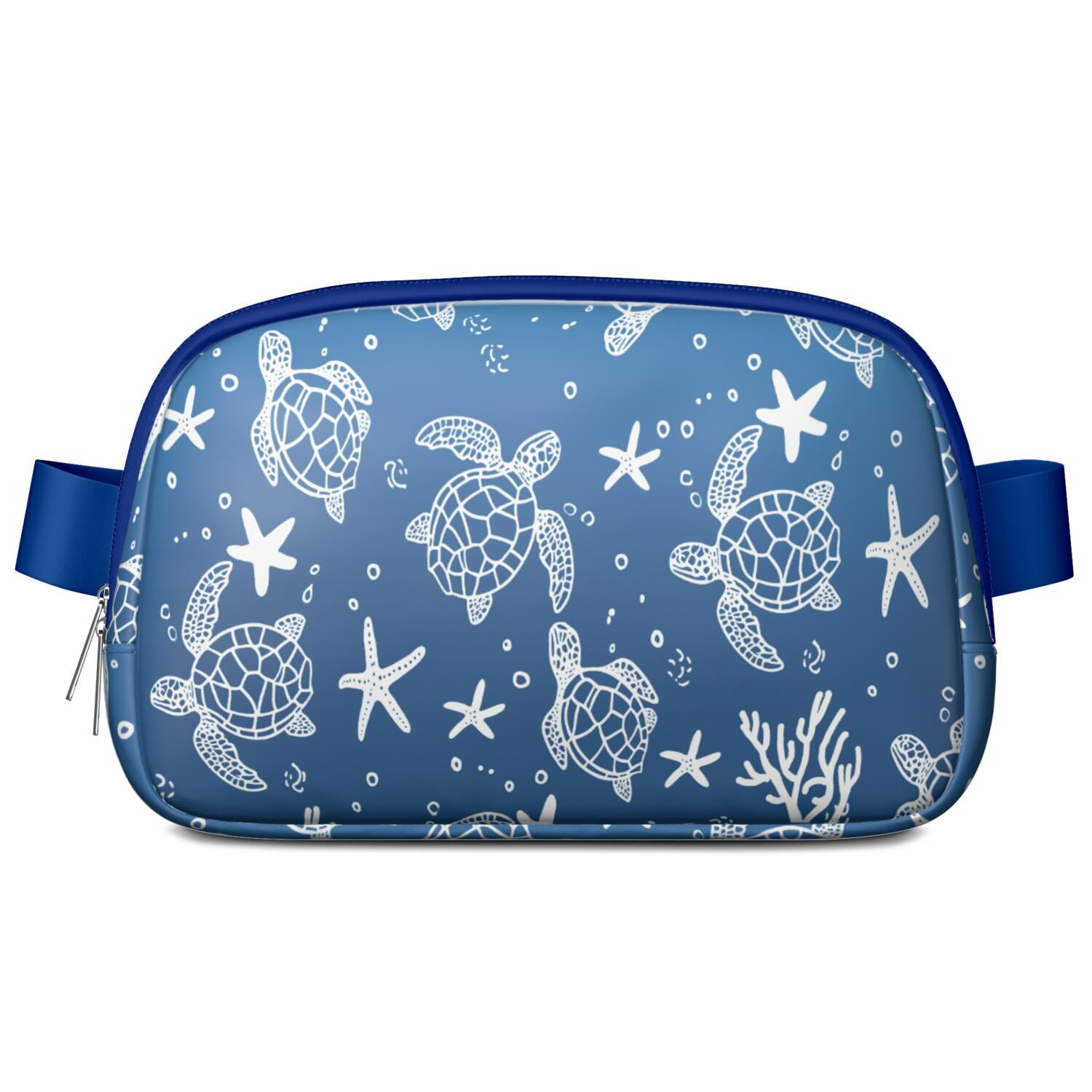 Tropical Marine Life Fanny Pack – Cute Sea Turtle Print Waist Bag with ...