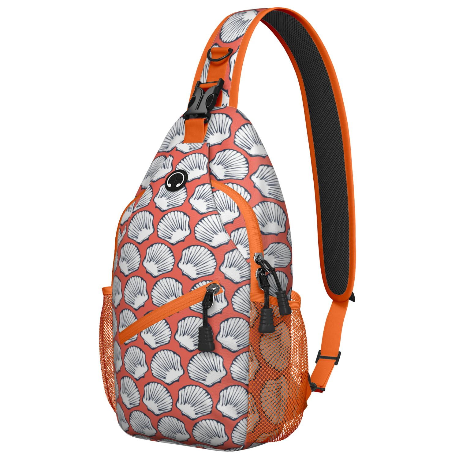 Tropical Marine Sling Bag - Fish & Sea Life Design Hiking Backpack with ...