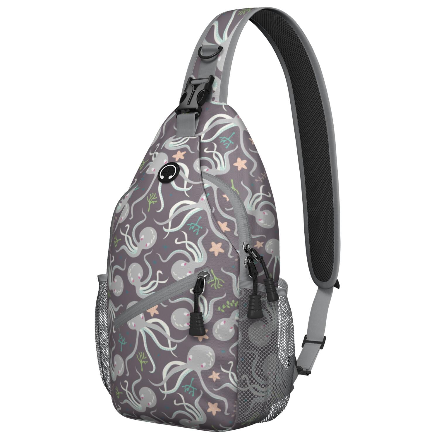 Tropical Marine Sling Bag - Lobster & Sea Life Design Hiking Backpack ...
