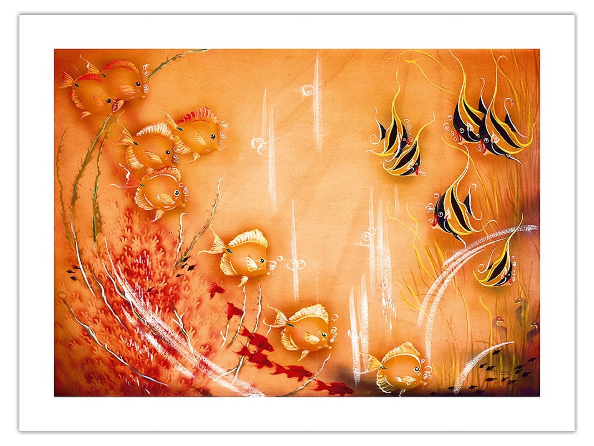 Tropical Moorish Fish Hawai’i - Vintage Hawaiian Airbrush Art by Tip ...