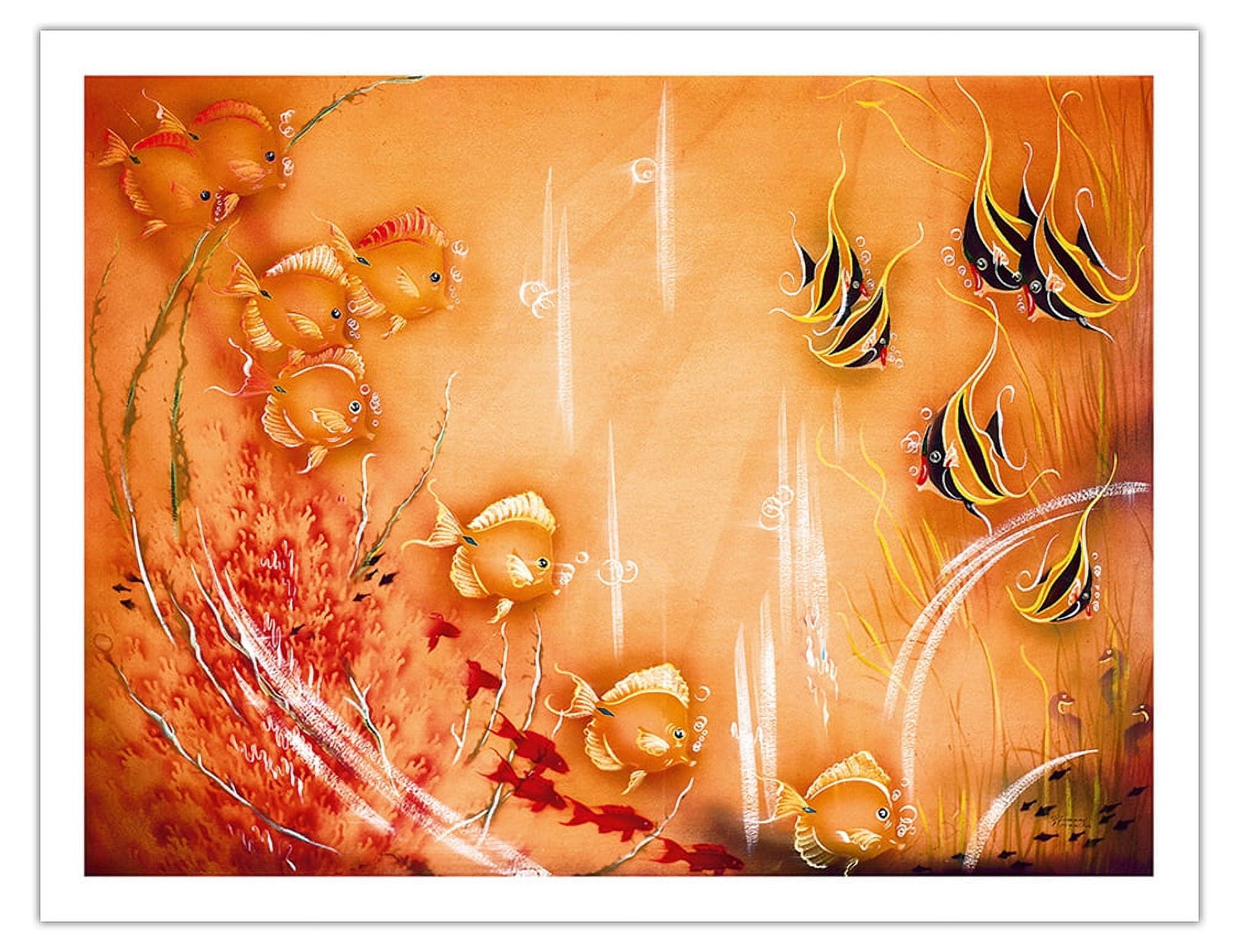 Tropical Moorish Fish Hawai’i - Vintage Hawaiian Airbrush Art by Tip ...