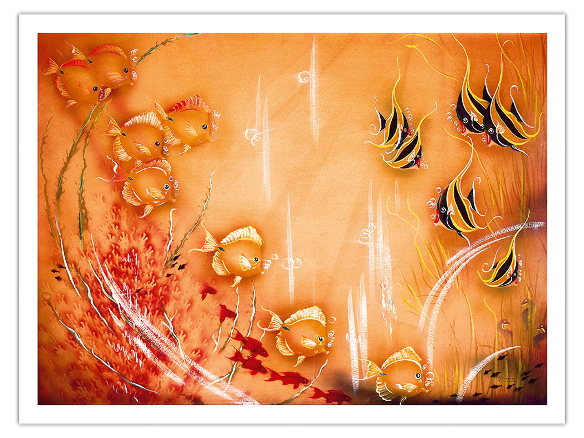 Tropical Moorish Fish Hawai’i - Vintage Hawaiian Airbrush Art by Tip ...