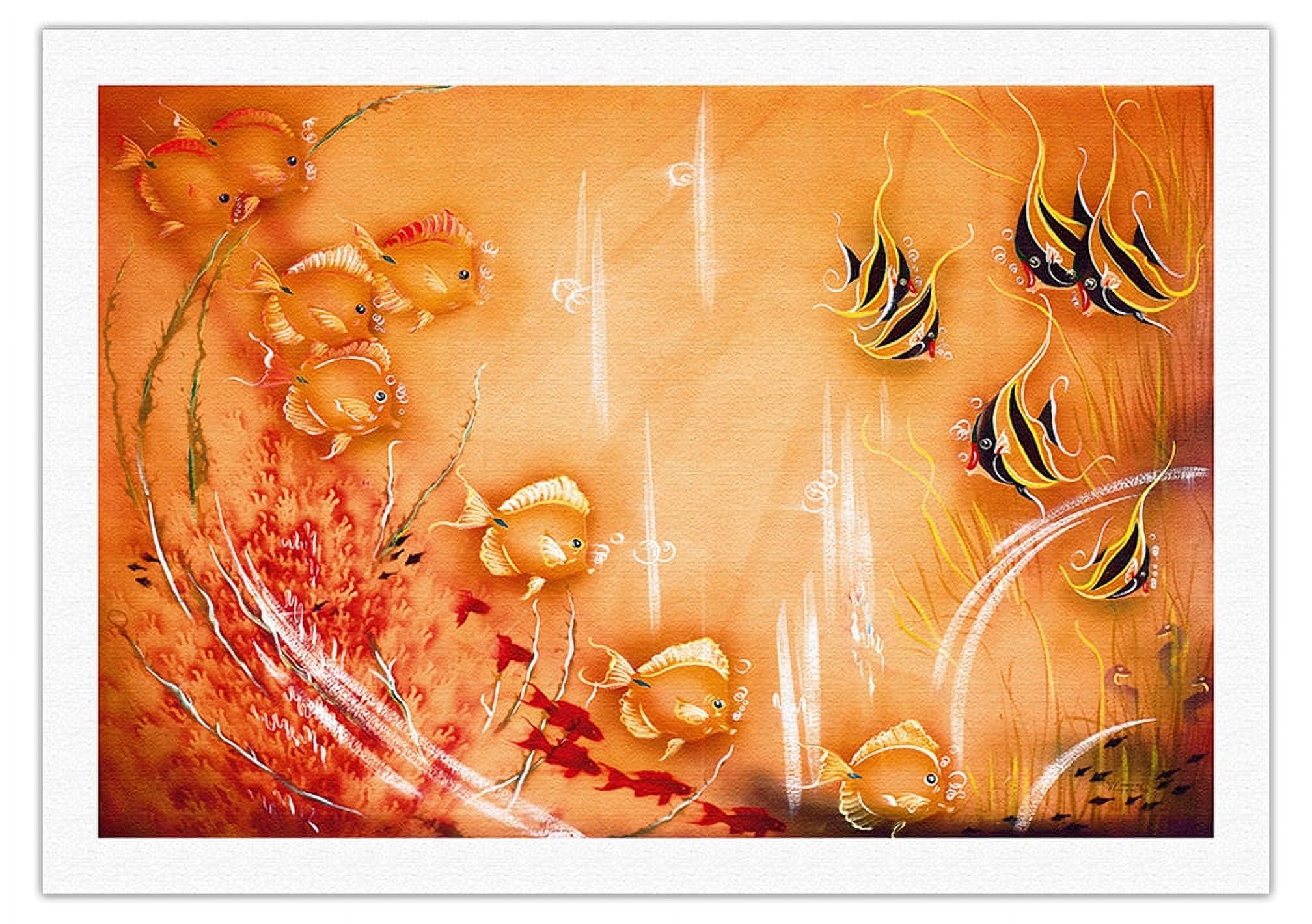 Tropical Moorish Fish Hawai’i - Vintage Hawaiian Airbrush Art by Tip ...