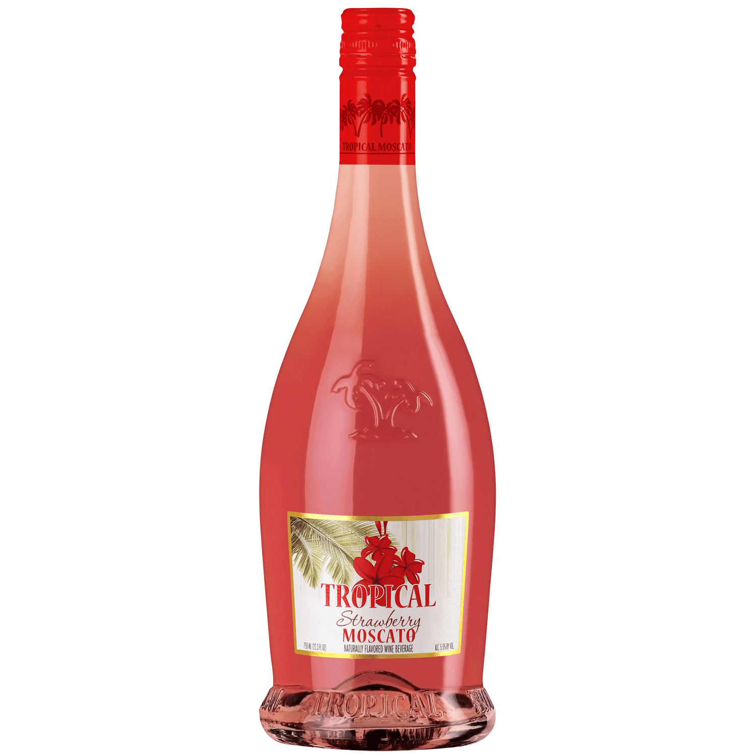 Tropical Moscato Strawberry Flavored Wine, Italy, 750 ml Glass Bottle ...