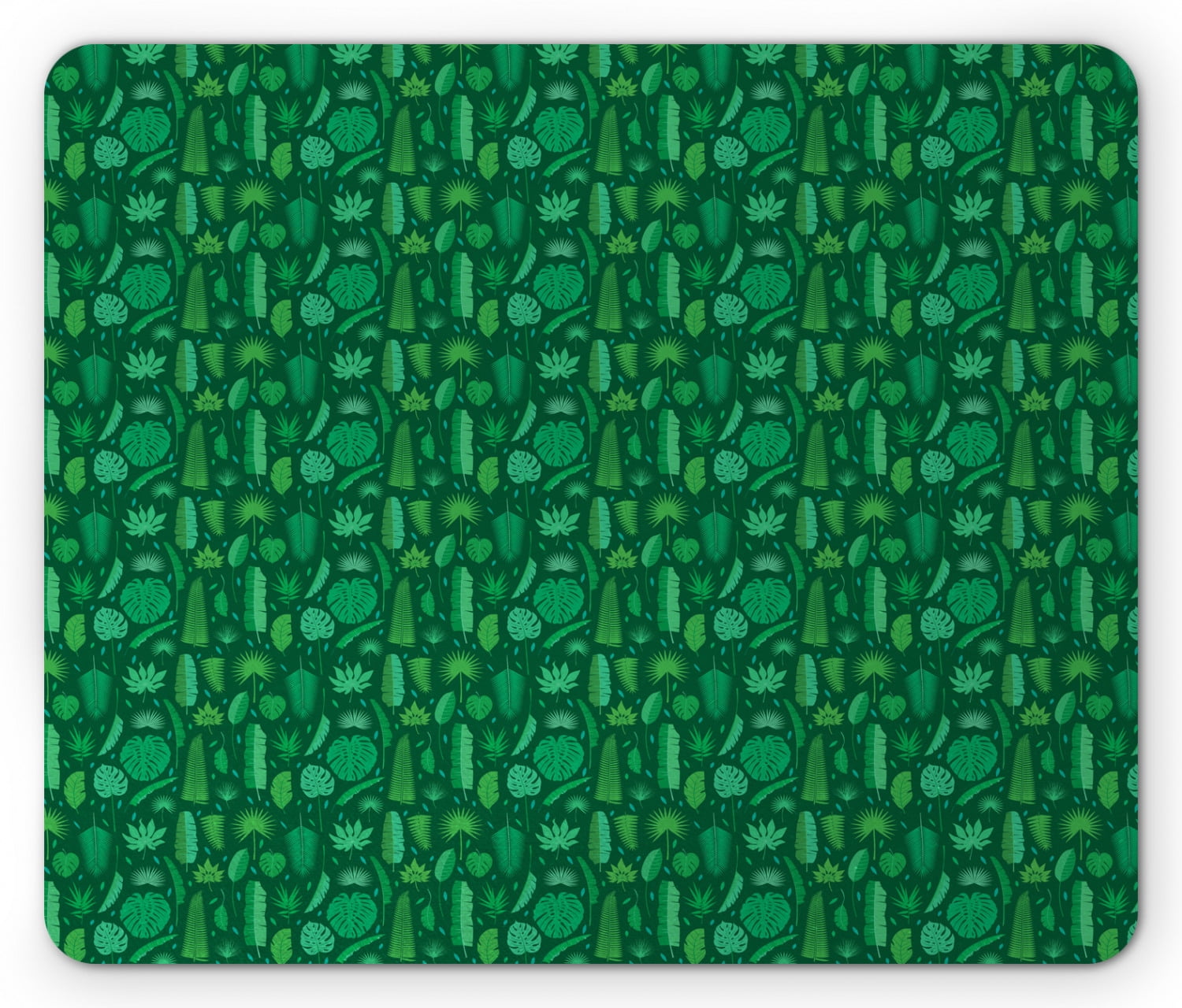 Tropical Mouse Pad, Illustration of Various Jungle Elements, Rectangle ...