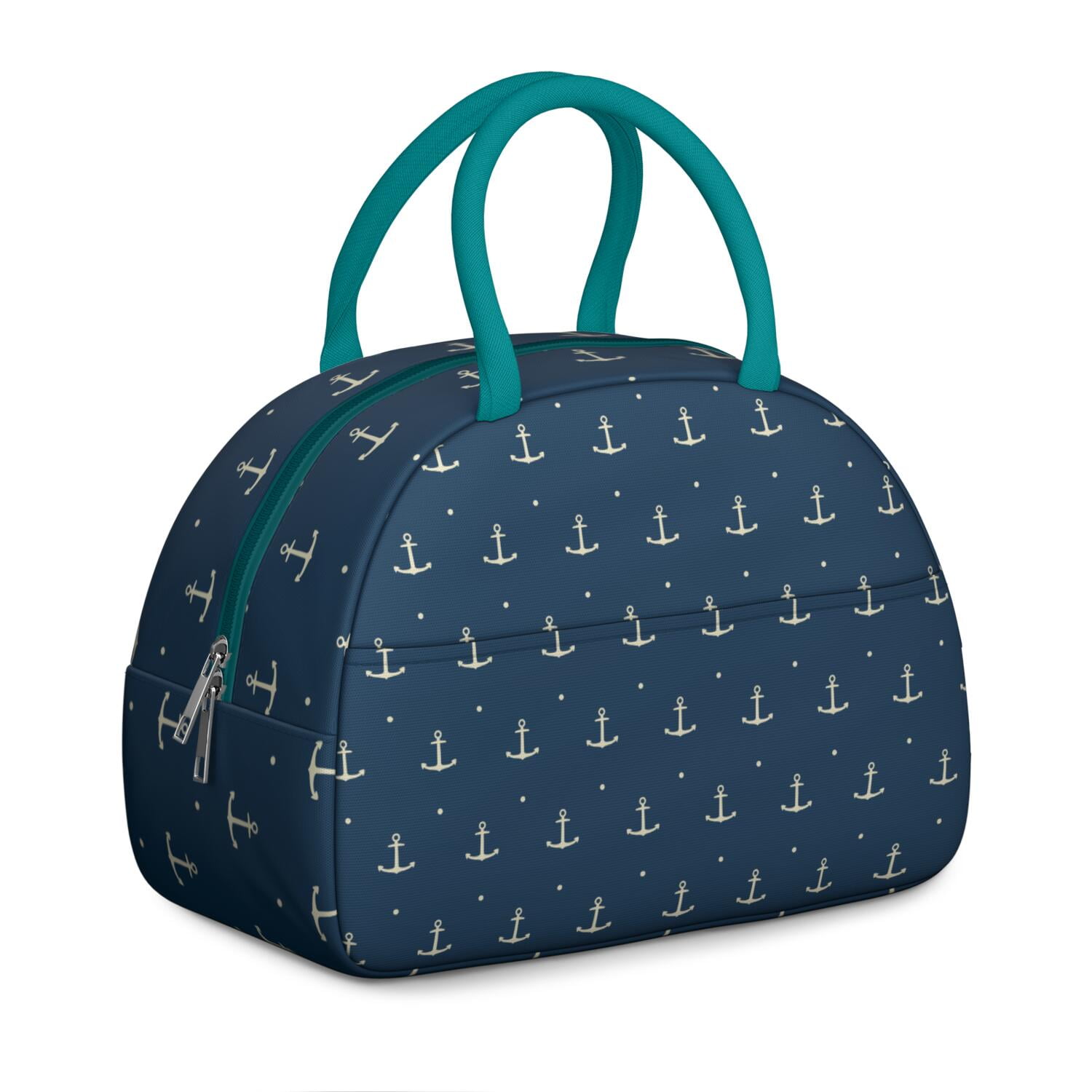 Tropical Nautical Lunch Tote with Seashells, Anchor, and Beach Map ...