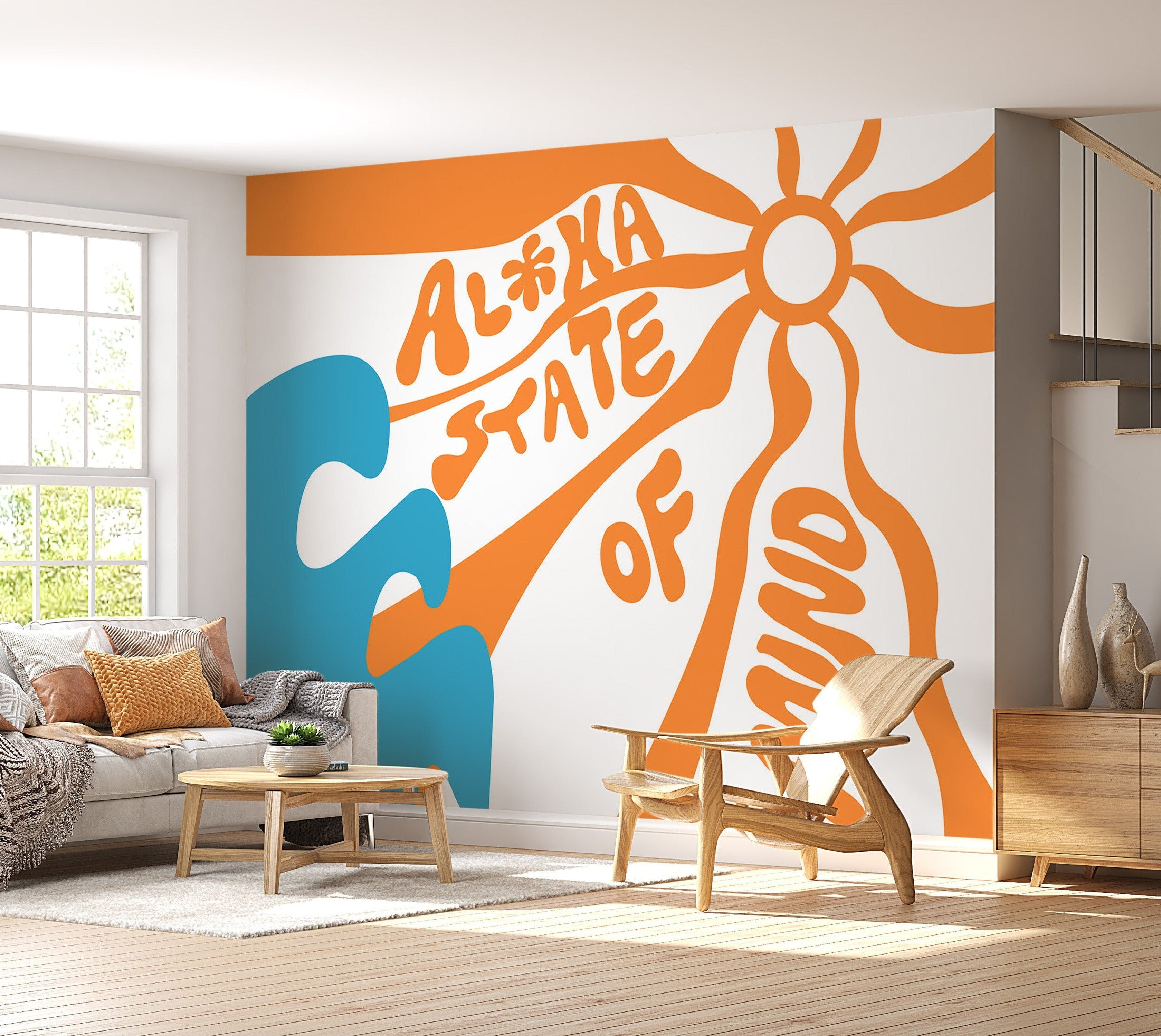 Tropical Non-pasted Wallpaper Wall Mural - Aloha - Walmart.com