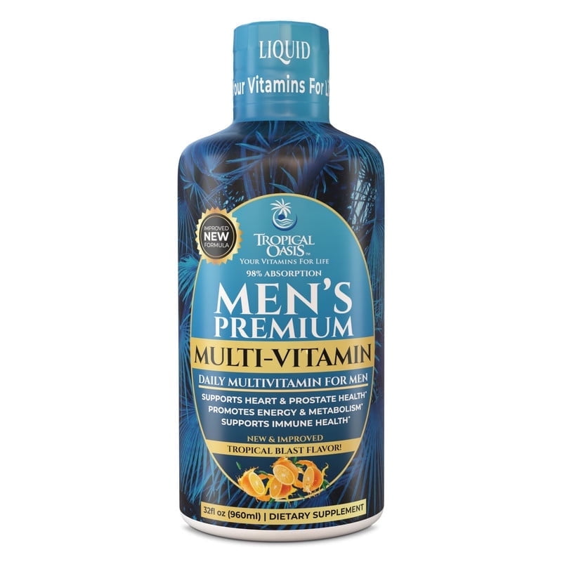 Tropical Oasis Men's Mega Multivitamin - Everyday Health Support, 32 fl ...