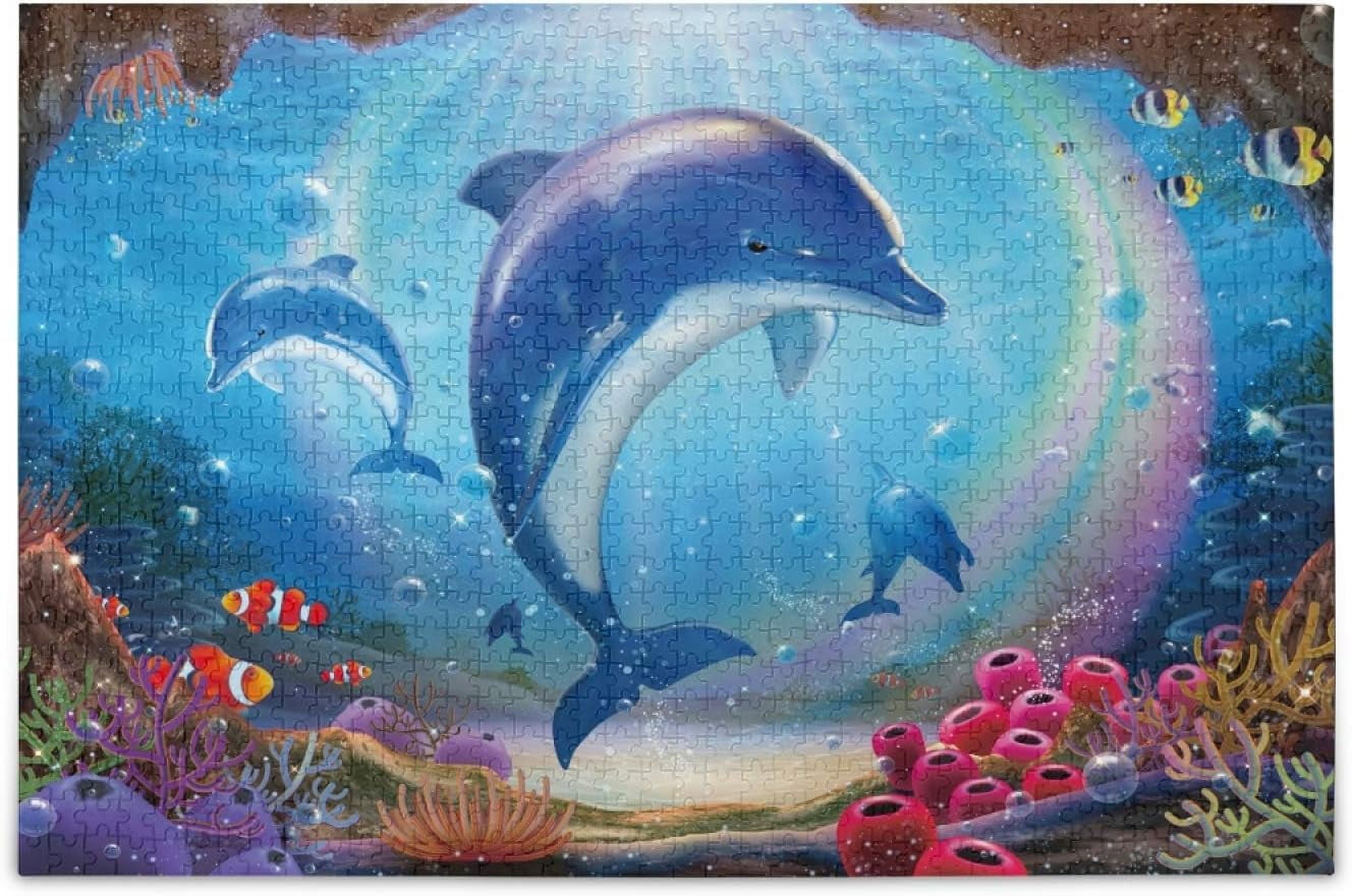 Tropical Ocean Animal Dolphin Puzzle for Adults 500 Piece Puzzles Game ...