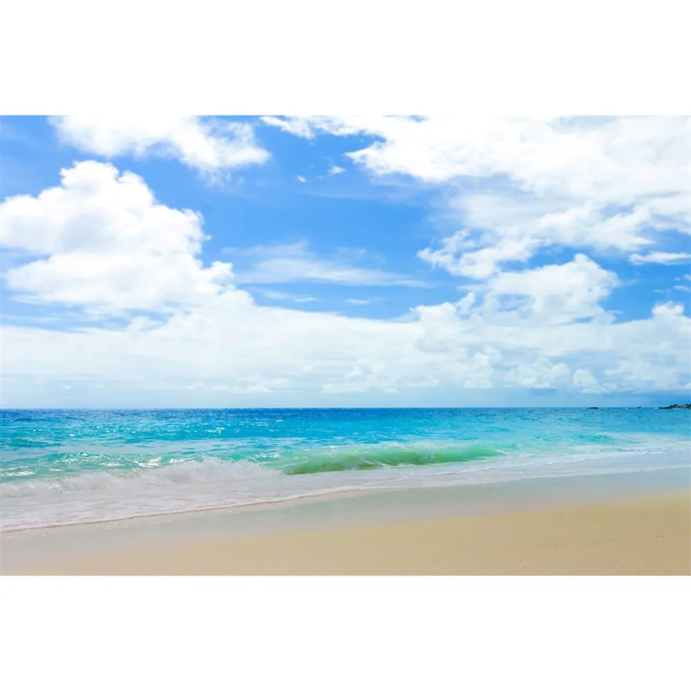 Tropical Ocean Beach Photography Backdrop Sunset Seaside Sands Waves ...
