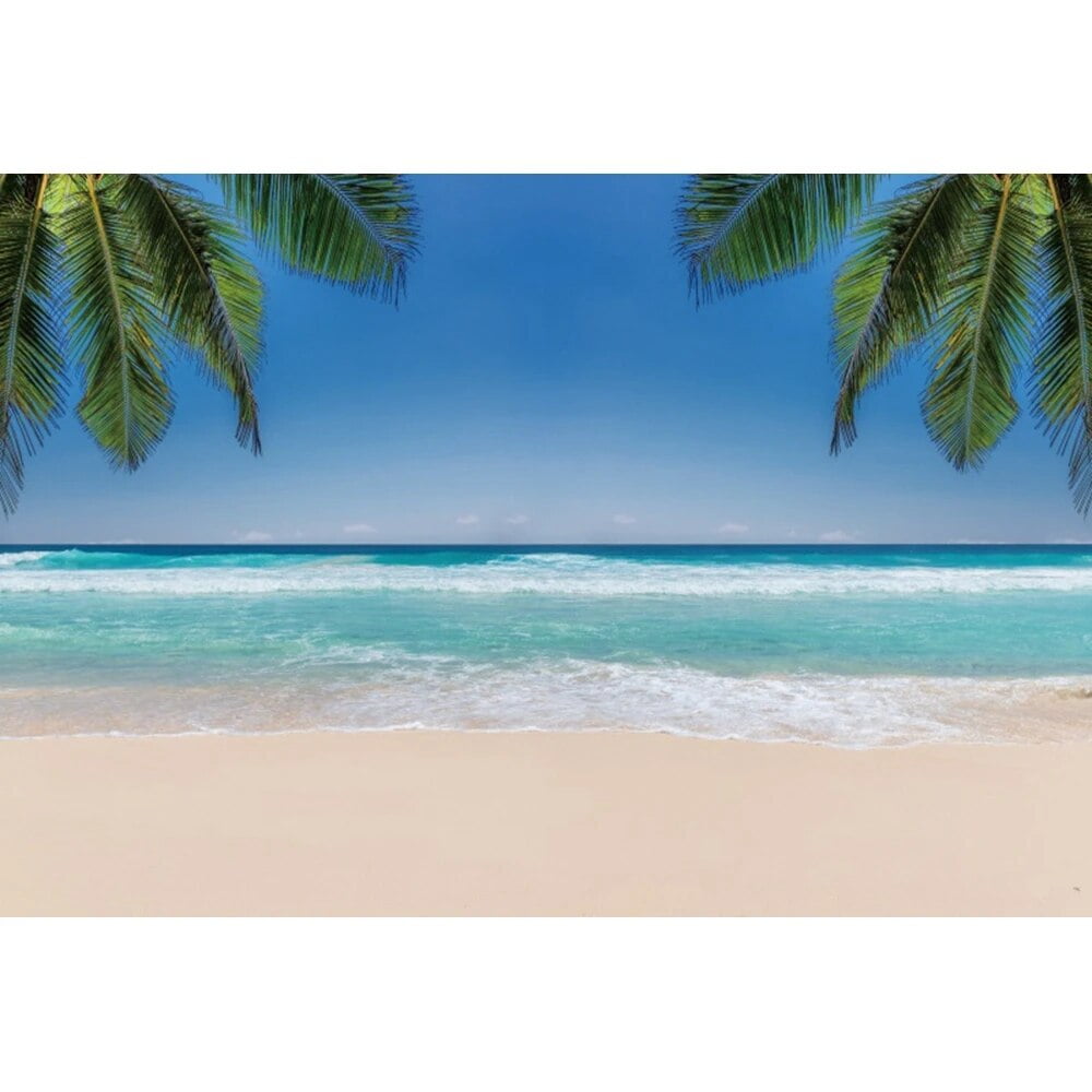 Tropical Ocean Beach Sand Backdrop Photography Summer Seaside Wedding ...