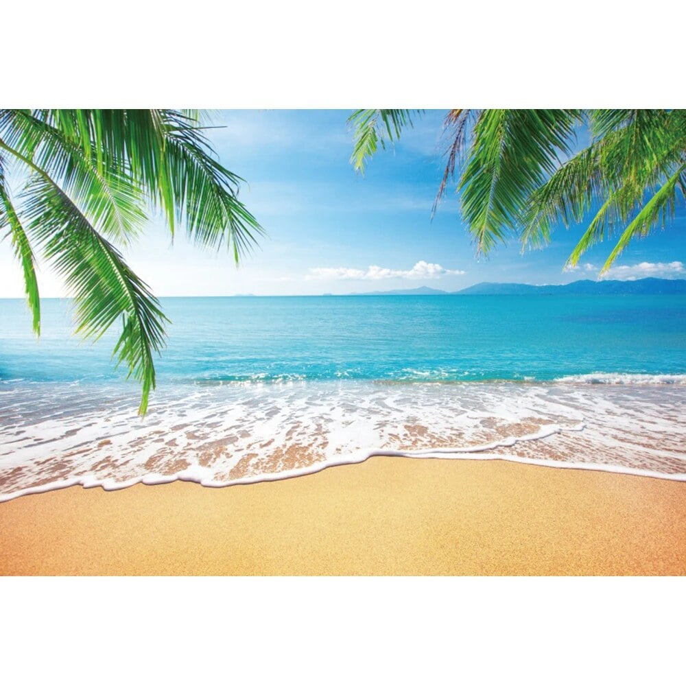 Tropical Ocean Beach Sand Backdrop Photography Summer Seaside Wedding ...
