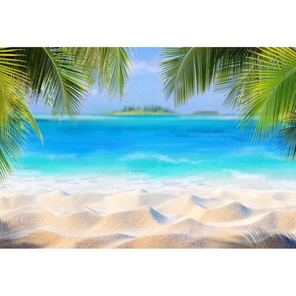 Tropical Ocean Beach Sand Backdrop Photography Summer Seaside Wedding ...