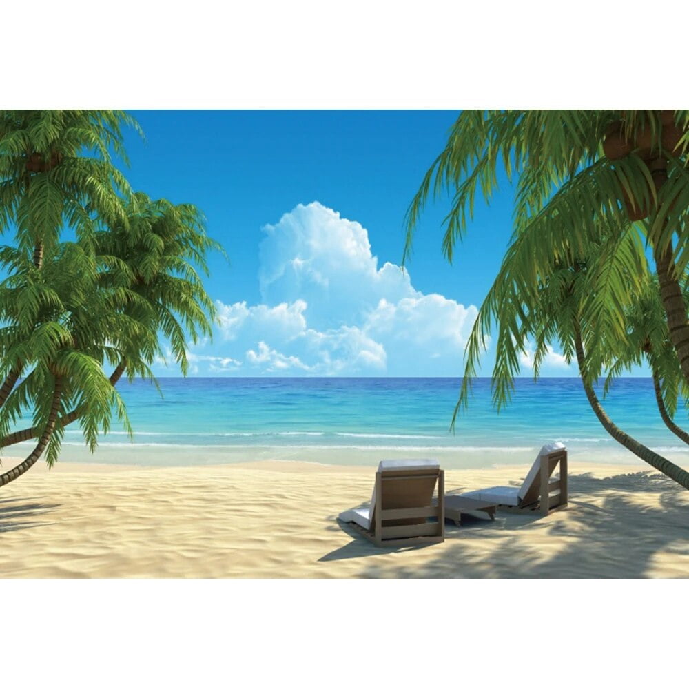 Tropical Ocean Beach Sand Backdrop Photography Summer Seaside Wedding ...
