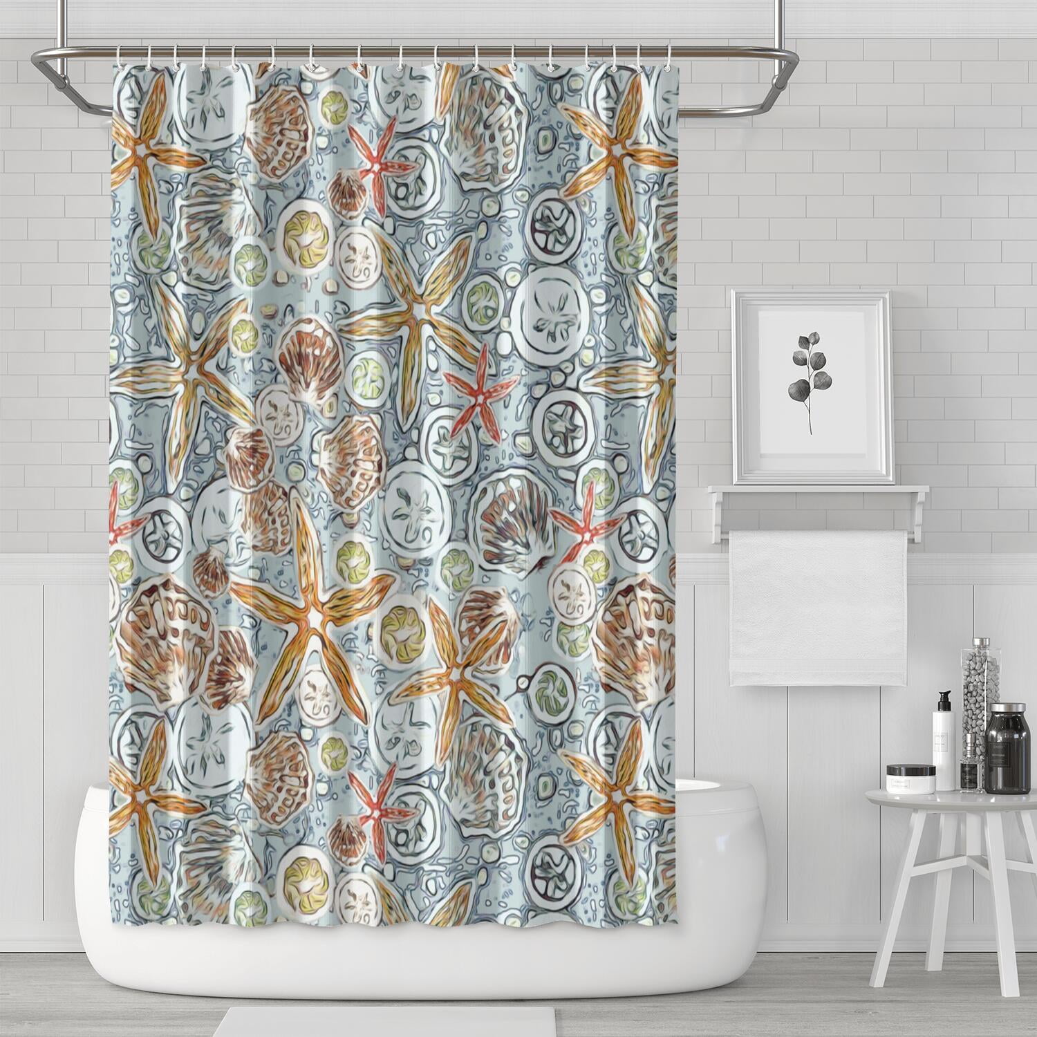 Tropical Ocean Shower Curtain 72x72 Inches Waterproof Seaside Theme ...