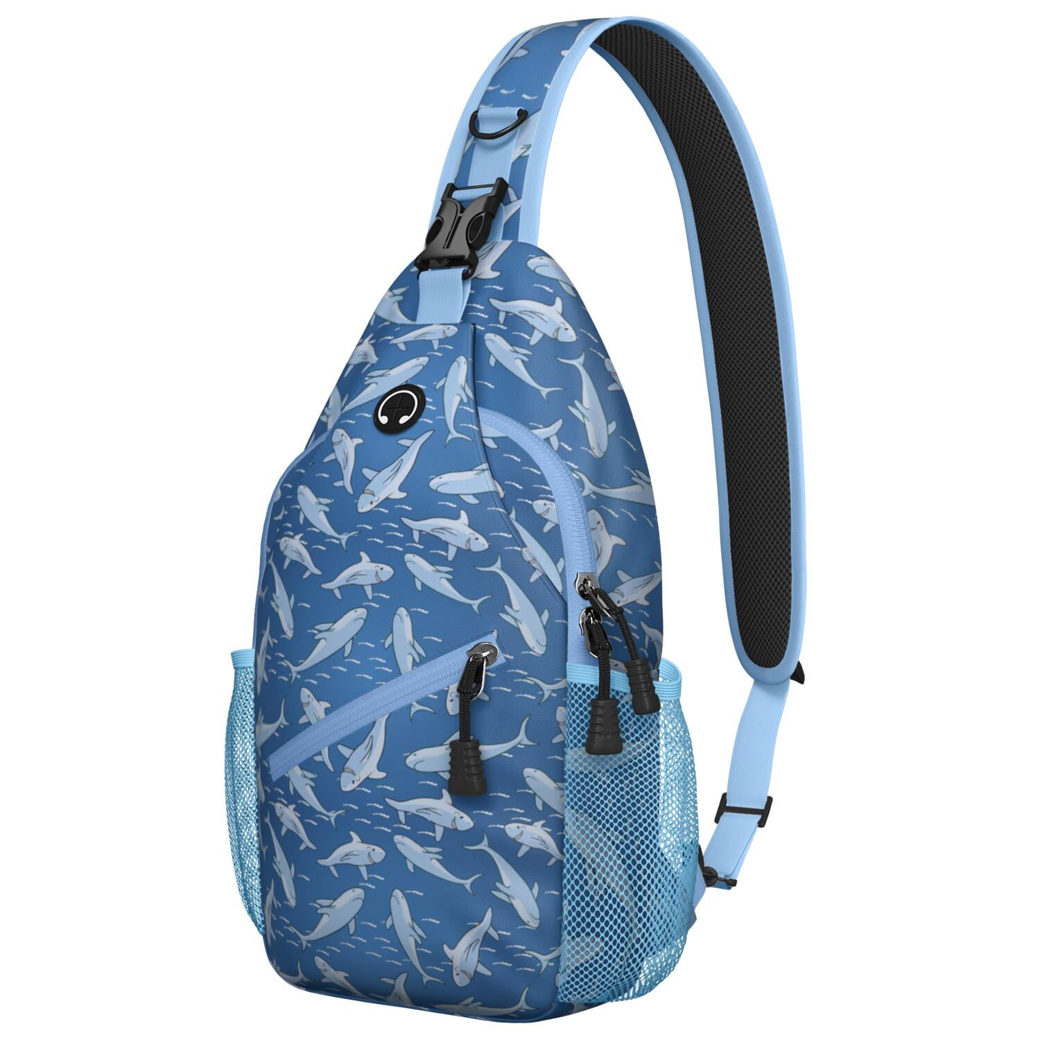 Tropical Ocean Sling Bag - Abstract Sea Life Art for Outdoor Adventures ...
