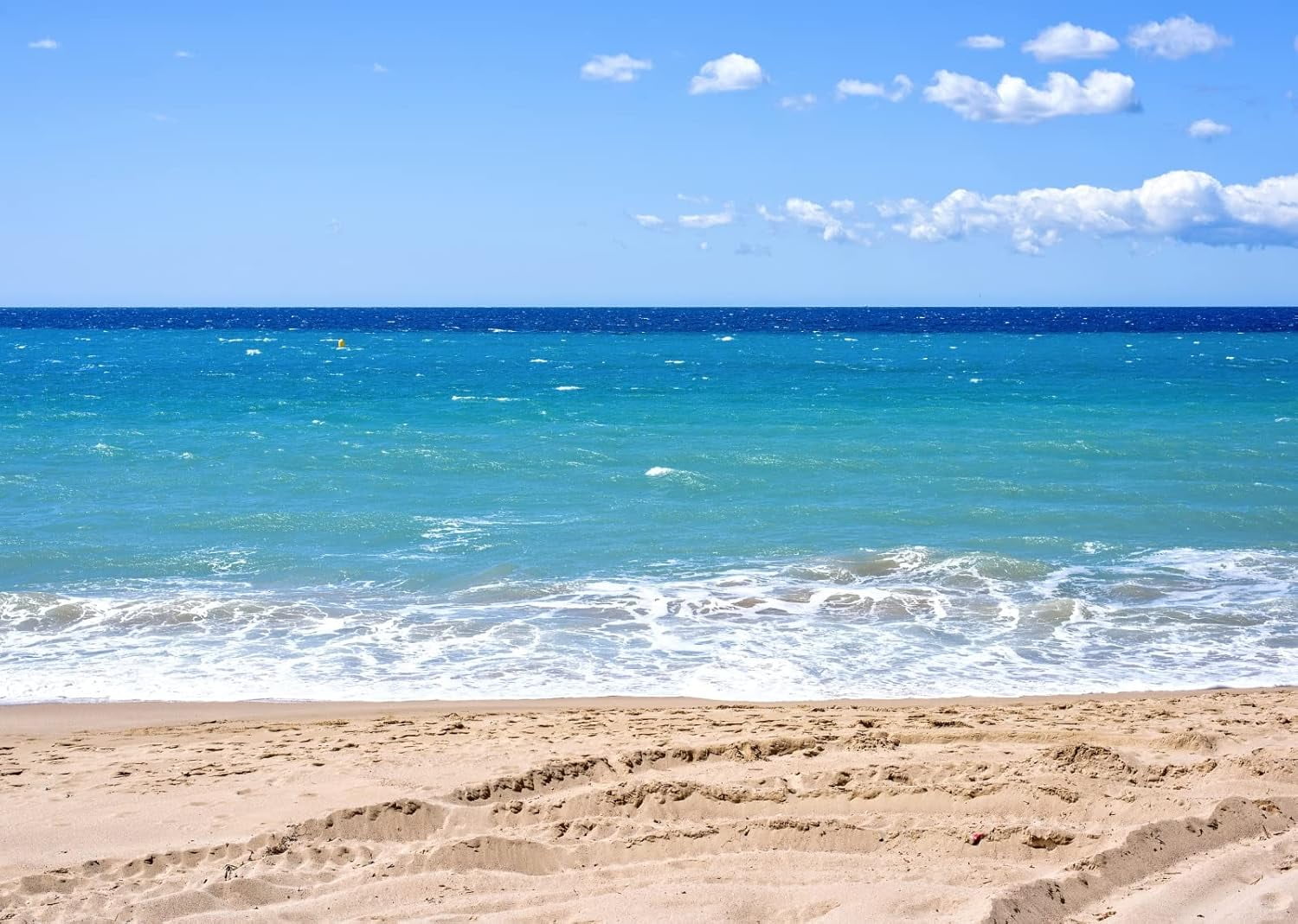 Tropical Ocean Wave Pretty Backdrop - Summer Blue Sea Beach Scene ...