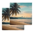 Tropical Palm Kitchen Dish Towels for Drying Dishes Set of 2, Coastal ...