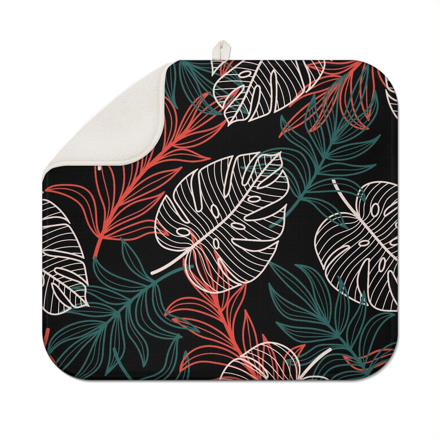 Tropical Palm Leaf Dish Drying Mat – Hawaiian Jungle Leaves and ...
