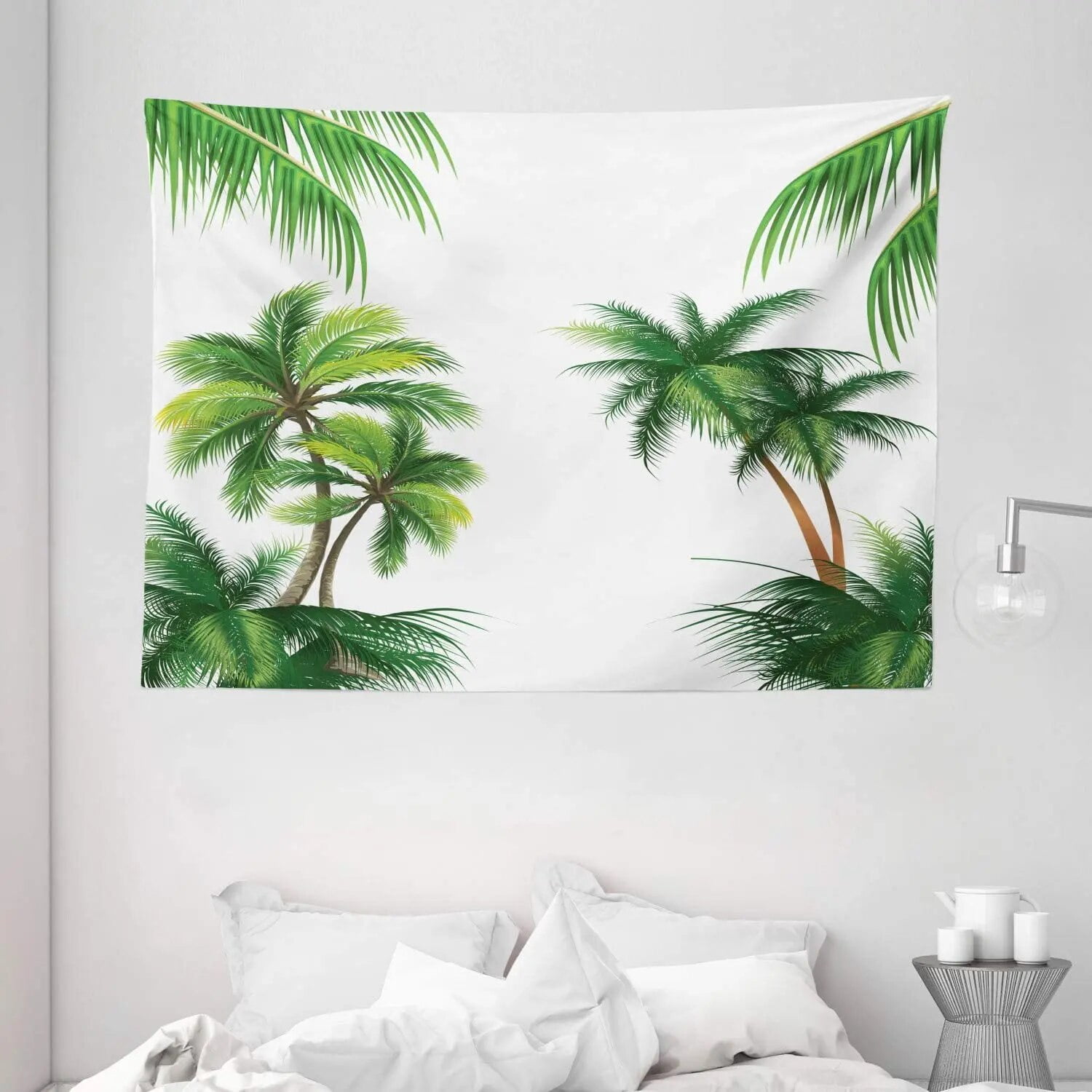 Tropical Palm Leaf Tapestry Leaves Trees Plants Themed Print Fabric